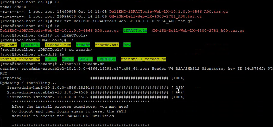 RHEL7/CentOS7 Obtaining TSR Logs Using the Command Line (RACADM/ISM ...