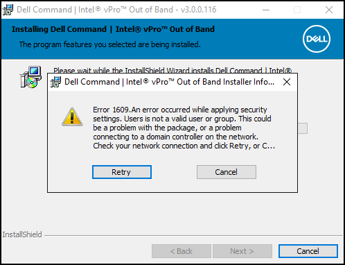 Dell Command Integration Suite for System Center oder Dell Command Intel vPro Anwendungen werden ...