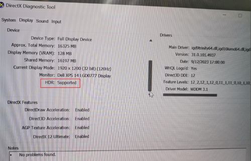 The DirectX Diagnostic Tool Shows HDR is Supported when it Should Show ...