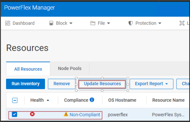 PowerFlex 4.X Unable To Update PowerFlex Gateway Resource | Dell Thailand