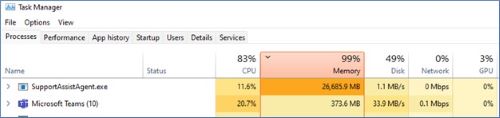 High Memory Usage Due to SupportAssistAgent.exe | Dell Vanuatu