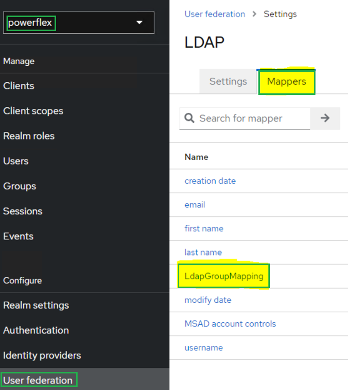 PowerFlex 4.X - How To Apply LDAP Group Search Filter In PFxM Keycloak Admin Console | Dell US