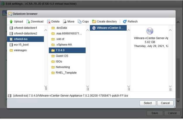 PowerEdge: How to Upgrade vCenter Server Appliance 7.0 U1a to 7.0 U2b ...