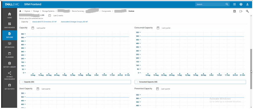 SRM 4.3.1: PowerMAX reports that had no performance data for individual ...
