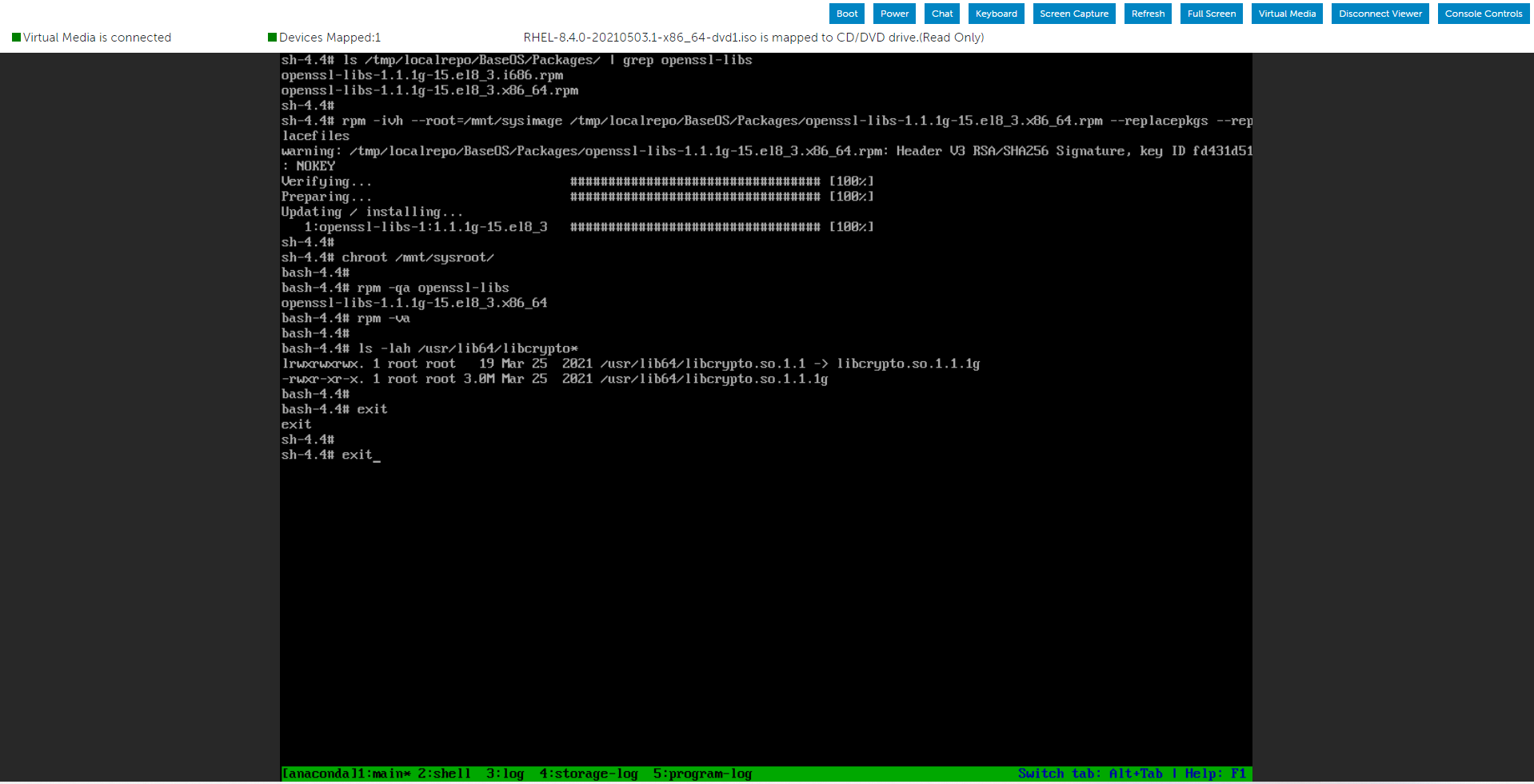 The system cannot boot into Red Hat Linux because error while loading shared libraries ...