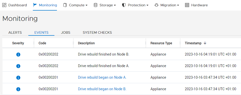 PowerStore: How to monitor a drive rebuild after replacement | Dell ...