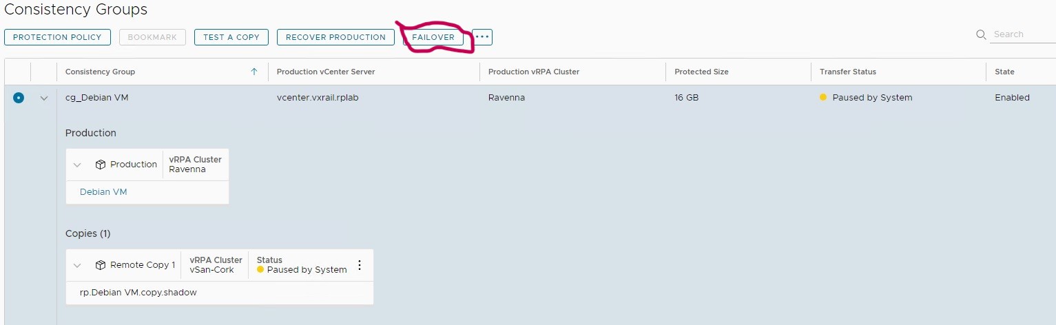 RecoverPoint for Virtual Machines: 재해 발생 시 페일오버를 수행하는 방법 | Dell 대한민국