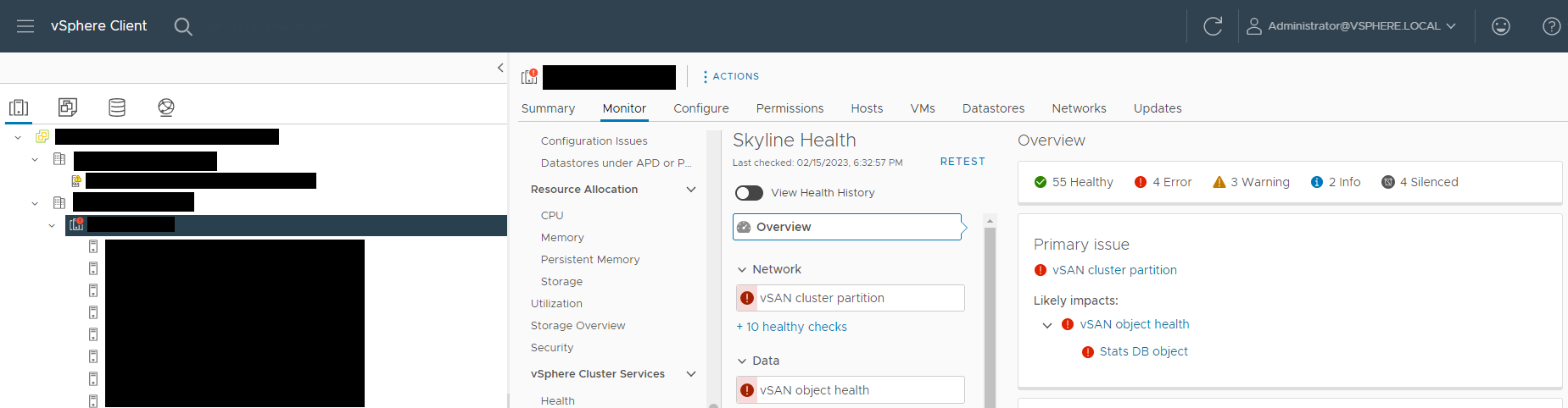 Dell VCF on VxRail: vSAN Stretched Cluster partitioned after upgrade ...