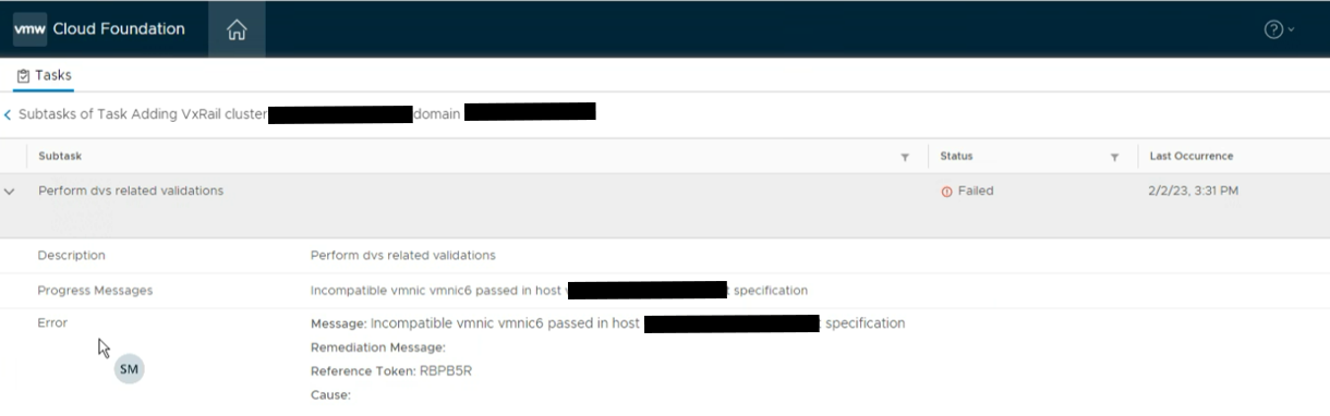 Vcf On Dell Vxrail Vi Wld Cluster Add Failed With Error “perform Dvs Related Validations 