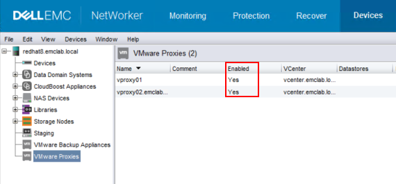 NVP vProxy: VM backup does not complete with "VMware proxy is not available for datastores ...