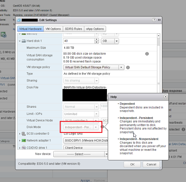 Vxrail Vdp Backup Fails On Vm With Error There Were No Valid Disks Selected For Backup Only 