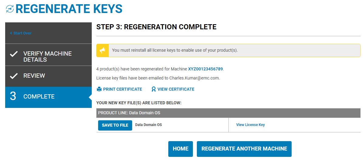 How to change the License File Format for Data Domain | Dell US