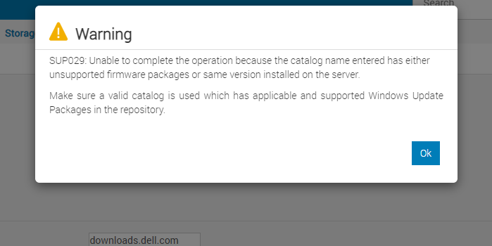 PowerEdge: SUP029 Warning when trying to update firmware using HTTPS ...