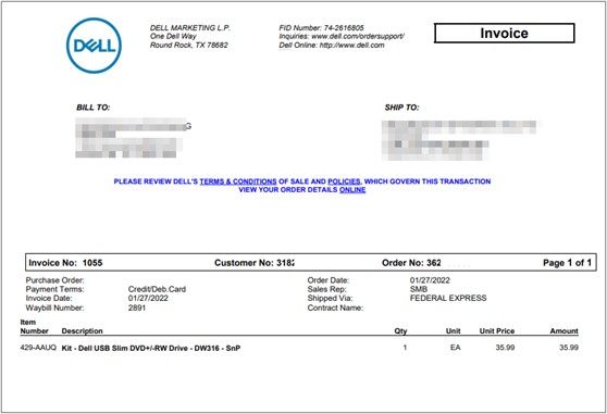 Dell Premier Invoicing Report | Dell US
