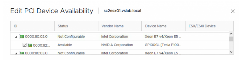 PowerEdge: PCI Passthrough "Module 'DevicePowerOn' power on failed ...