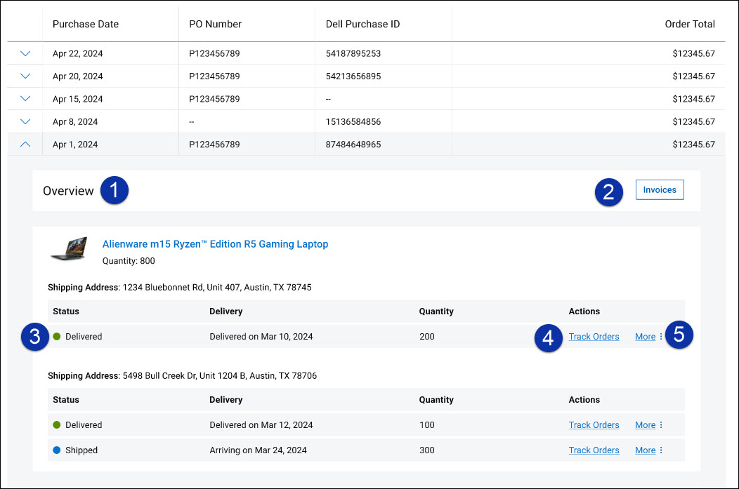 Dell Premier - Order History | Dell US