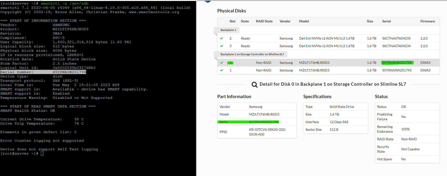Linux: How to find the hard drive serial number and physical slot ...