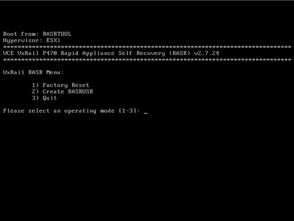 「VxRail：RASRをマウントしようとしてノードが起動ループでスタックする | Dell 日本