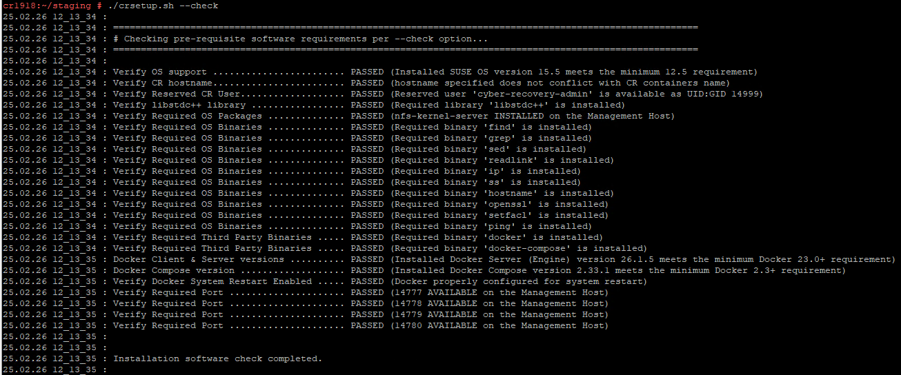PowerEdge: How to Install Cyber Recovery on SuSe Linux 15 SP5 | Dell India