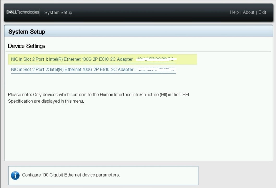 PowerEdge: Intel 100G 2P E810-2C Adapter only has one port enumerated ...