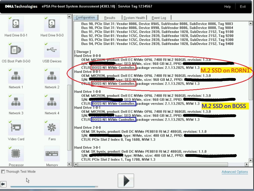 PowerEdge: ePSA Shows ROR-N1 NVMe Controller as BOSS-N1 | Dell UK