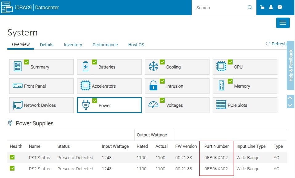 PowerEdge: PSU part number recorded in Dell iDRAC | Dell US