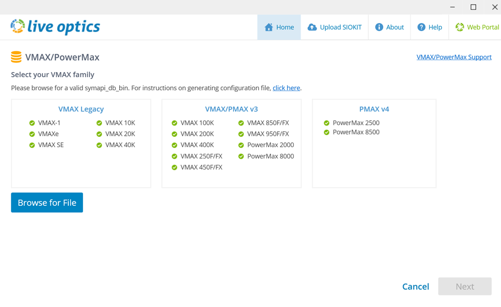 Live Optics | PowerMax | Create a PowerMax v4 Storage Array Profile ...