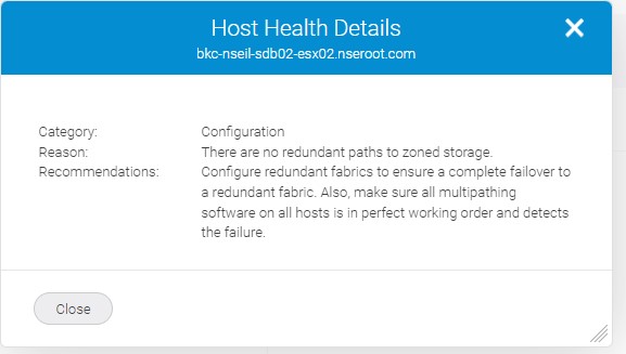 Connectrix San Nav 2.2.x: San Nav showing error "There are no redundant ...