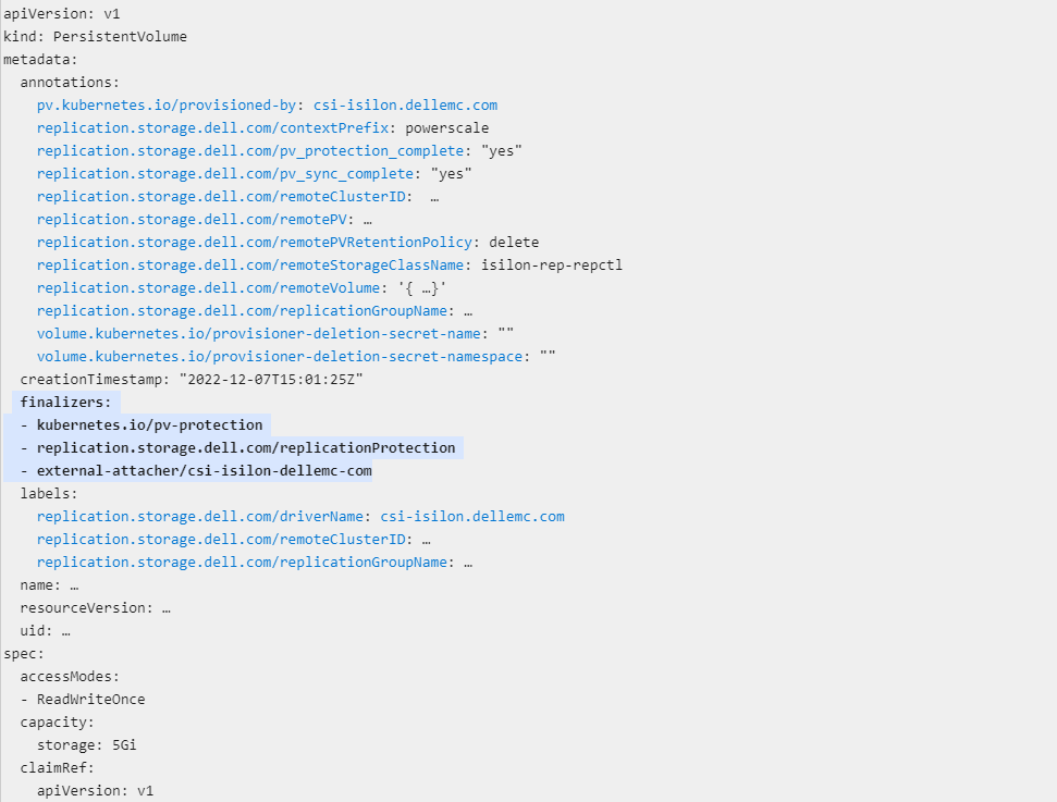Dell Container Storage Modules for Replication PowerScale: Replication ...
