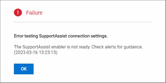 PowerVault ME5: Alert - Dell service enabler is unresponsive or returning errors | Dell US