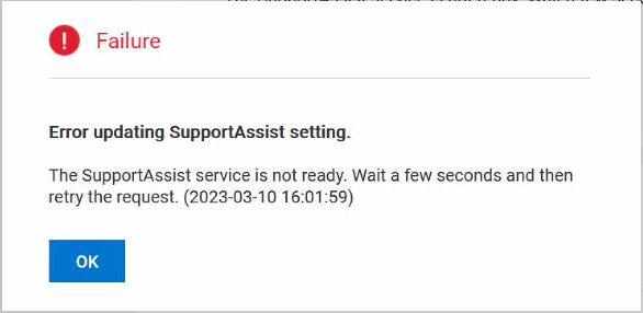 PowerVault ME5: Alert - Dell service enabler is unresponsive or returning errors | Dell US