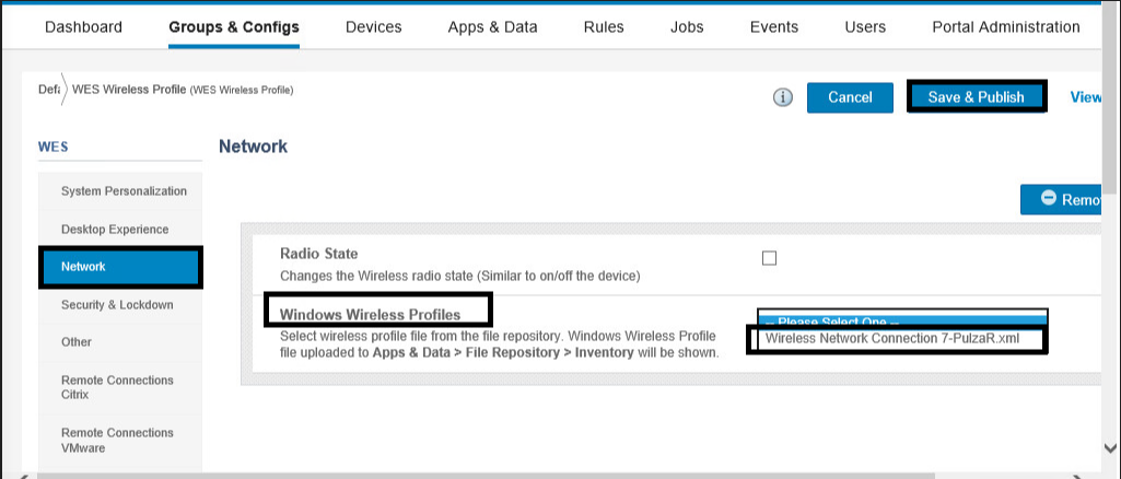 How to export and push wireless profiles to Windows Embedded Dell Thin ...