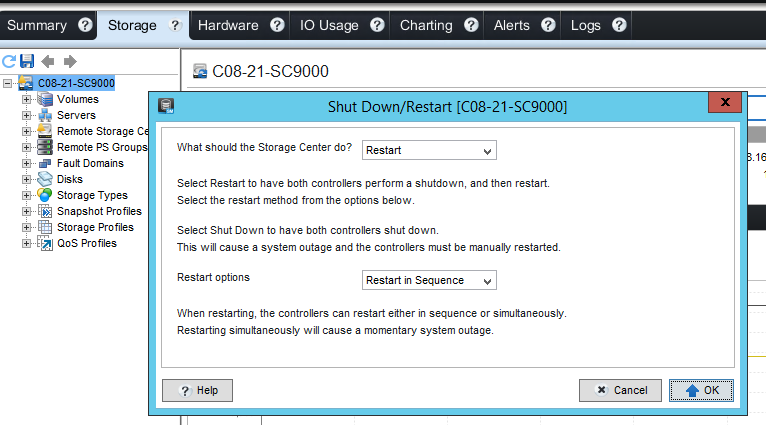SC8000 / SC4020 / SC9000 / SC7020 : How to prepare to update a Compellent Storage Center ...