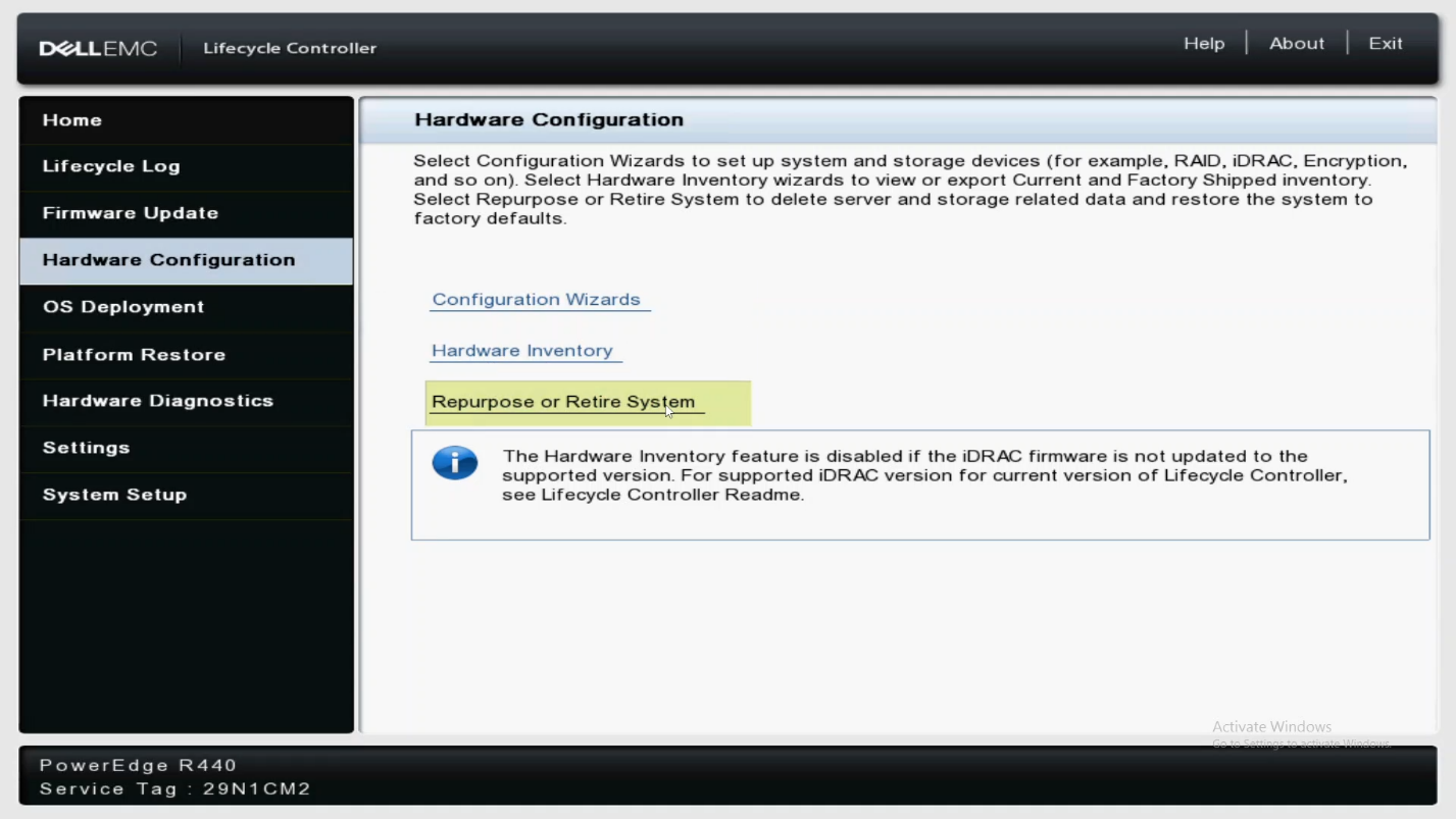 Secure / Cryptographic Erase Drives in the Lifecycle Controller | Dell US