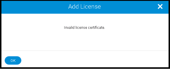 Connectrix SANnav: License installation fails with event code invalid license certificate | Dell US