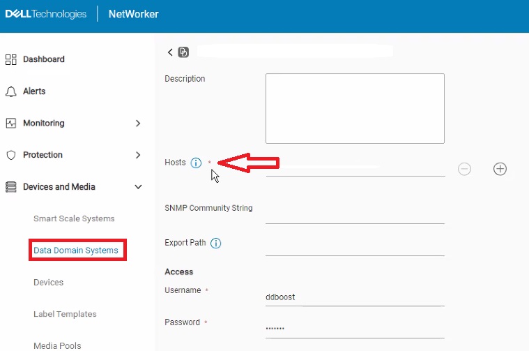 NetWorker NWUI Data Domain 호스트 생성 문제 | Dell 대한민국