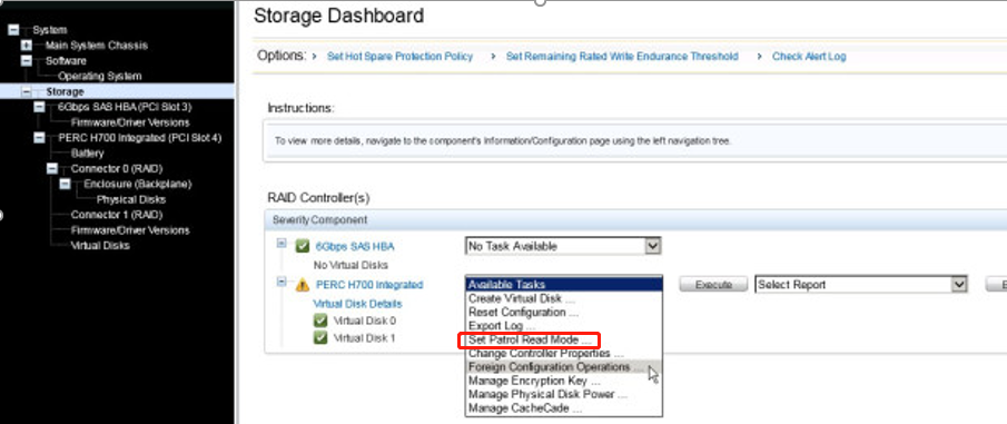 PowerEdge服务器关闭Patrol Read/巡检读取的方法 | Dell 中国