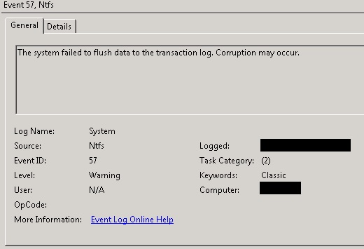 Nvp Vproxy Backups Successful But Causing Windows Operating System Ntfs Warnings And Errors 57 