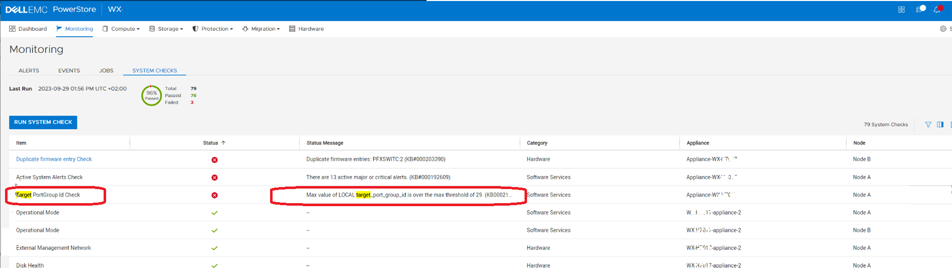 PowerStore: System health check detects a target port group issue that ... PowerStore: System health check detects a target port group issue that ...