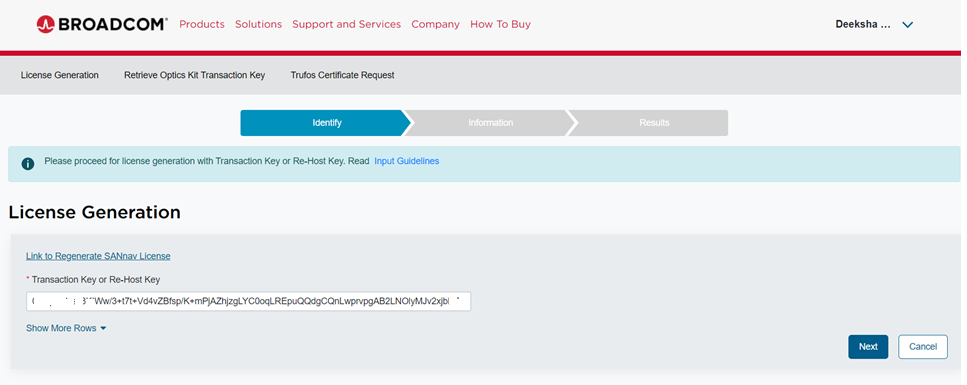 Connectrix: How to Generate License Key for Planned SANnav Migration ...