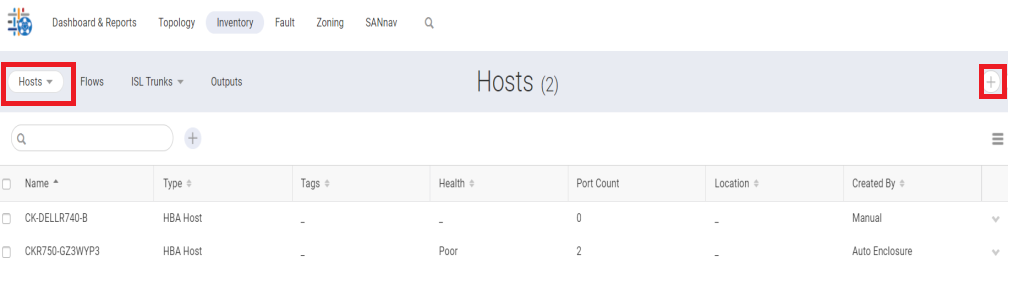 Connectrix SANnav: How to manually create Host and Storage enclosures ...