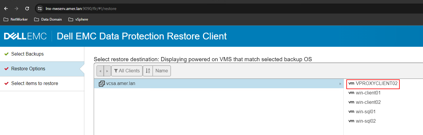 Nvp Vproxy Vm Does Not Appear As A Target In The Flr Web Client Dell Us
