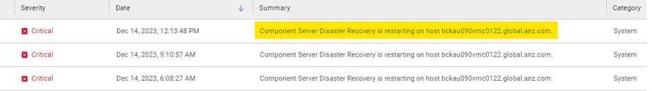 PowerProtect Data Manager: "Component Server Disaster Recovery is ...