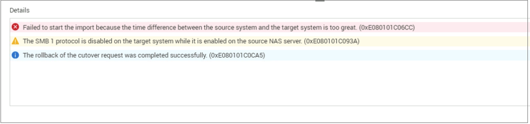 PowerStore: Import cutover failed with time difference between systems is too great ...