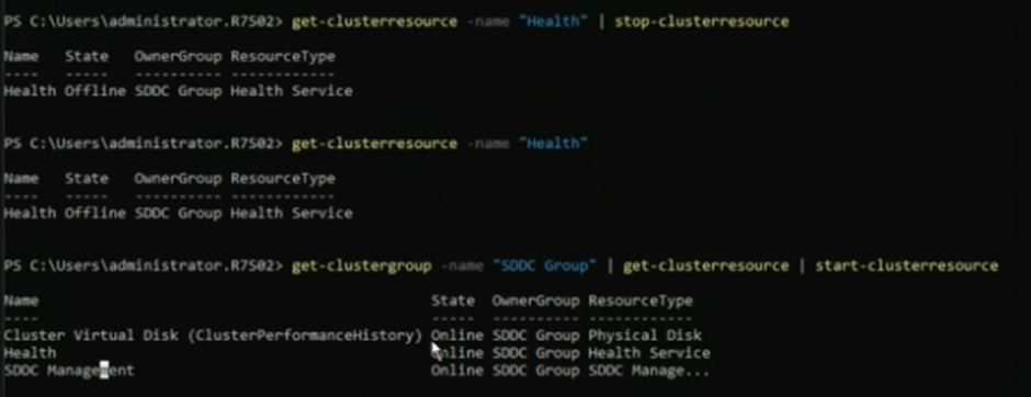 Dell APEX Cloud Platform for Microsoft Azure: 新しいディスクは、ノードの交換後もメンテナンス中の ...