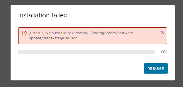 VxRail: vCenter-uppgradering misslyckades på grund av ett ej betrott ...