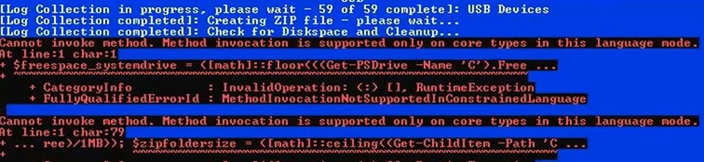 Exemplo de script do coletor de logs | Dell Brasil