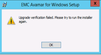 Avamar：Window 用戶端升級失敗，並顯示錯誤「升級驗證失敗」 | Dell 台灣