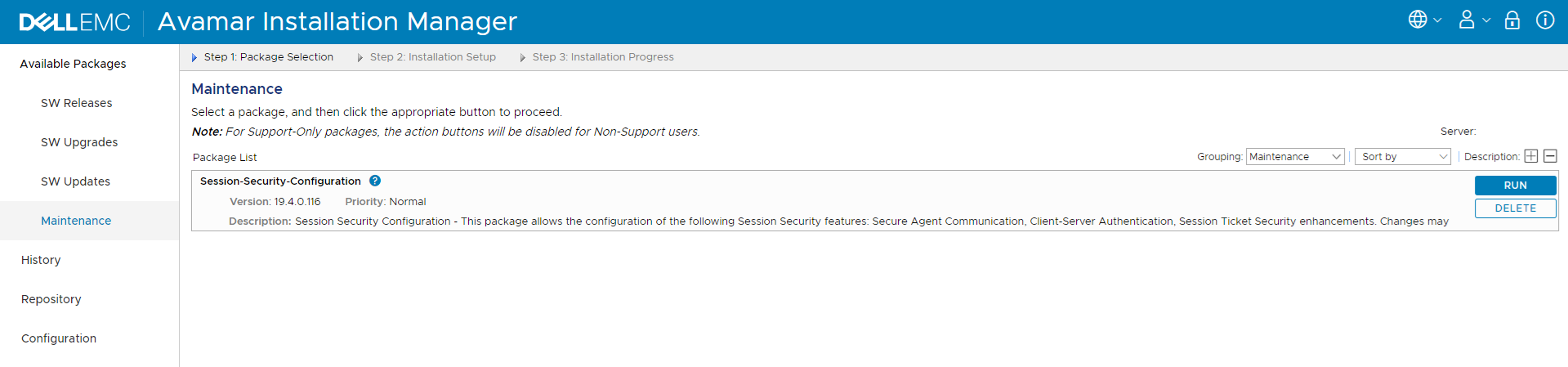 Avamar: Come applicare un pacchetto Avamar (.avp) tramite Avamar Installer (AVI) | Dell Italia