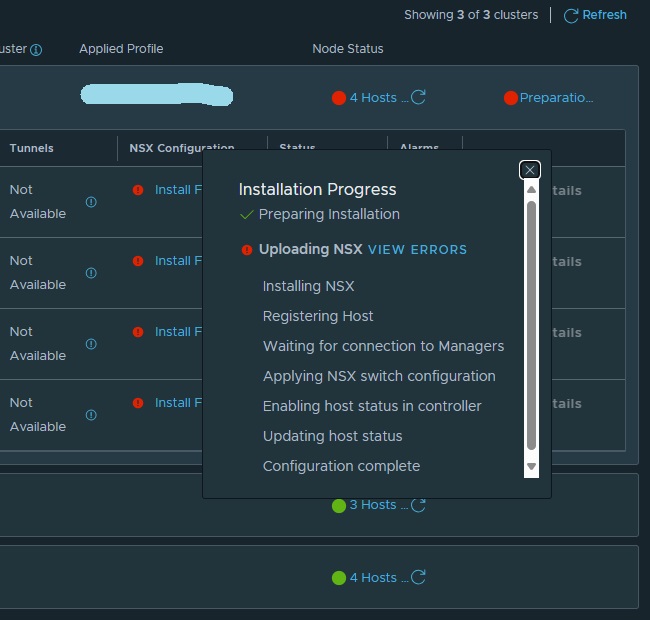 Dell VCF on VxRail：將叢集新增至工作負載網域時，工作「建立 NSX 傳輸節點集合」失敗 | Dell 台灣